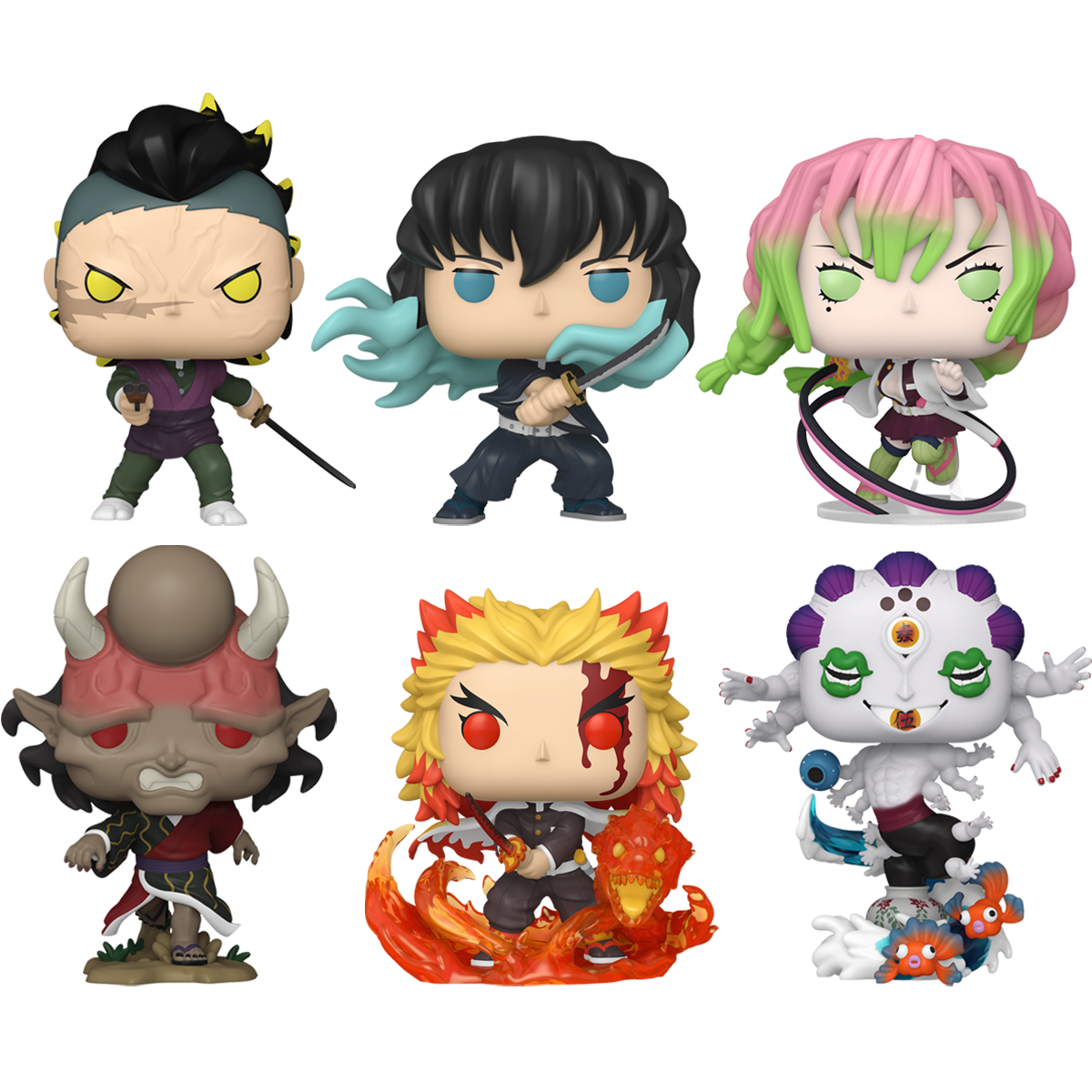 Demon Slayer Funko Pop! Anime Vinyl Figure Bundle of 6